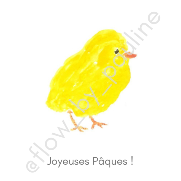 Poussin « Joyeuses Pâques » – Flow By Pauline
